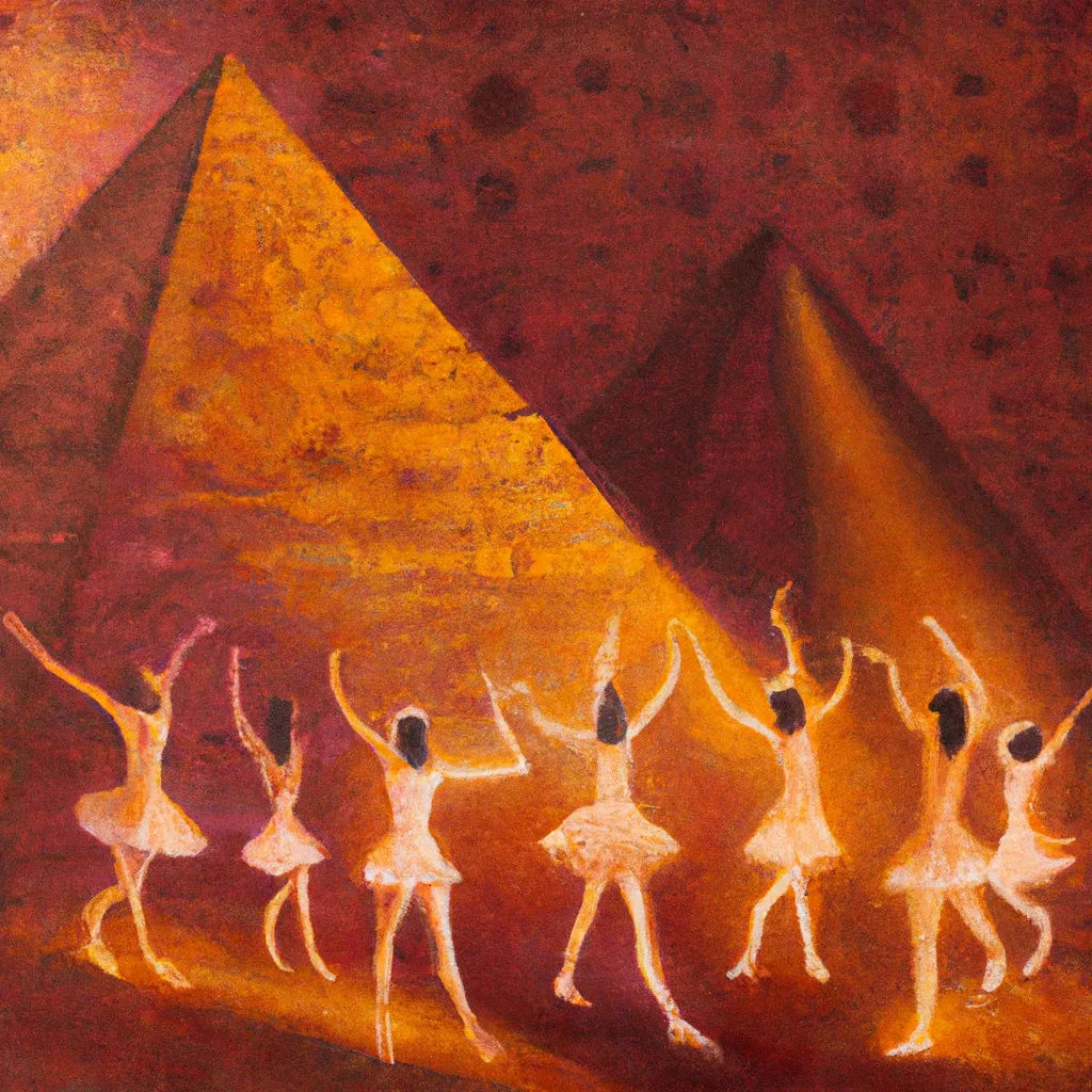 detailed painting of ballerinas dancing in the pyram... | OpenArt