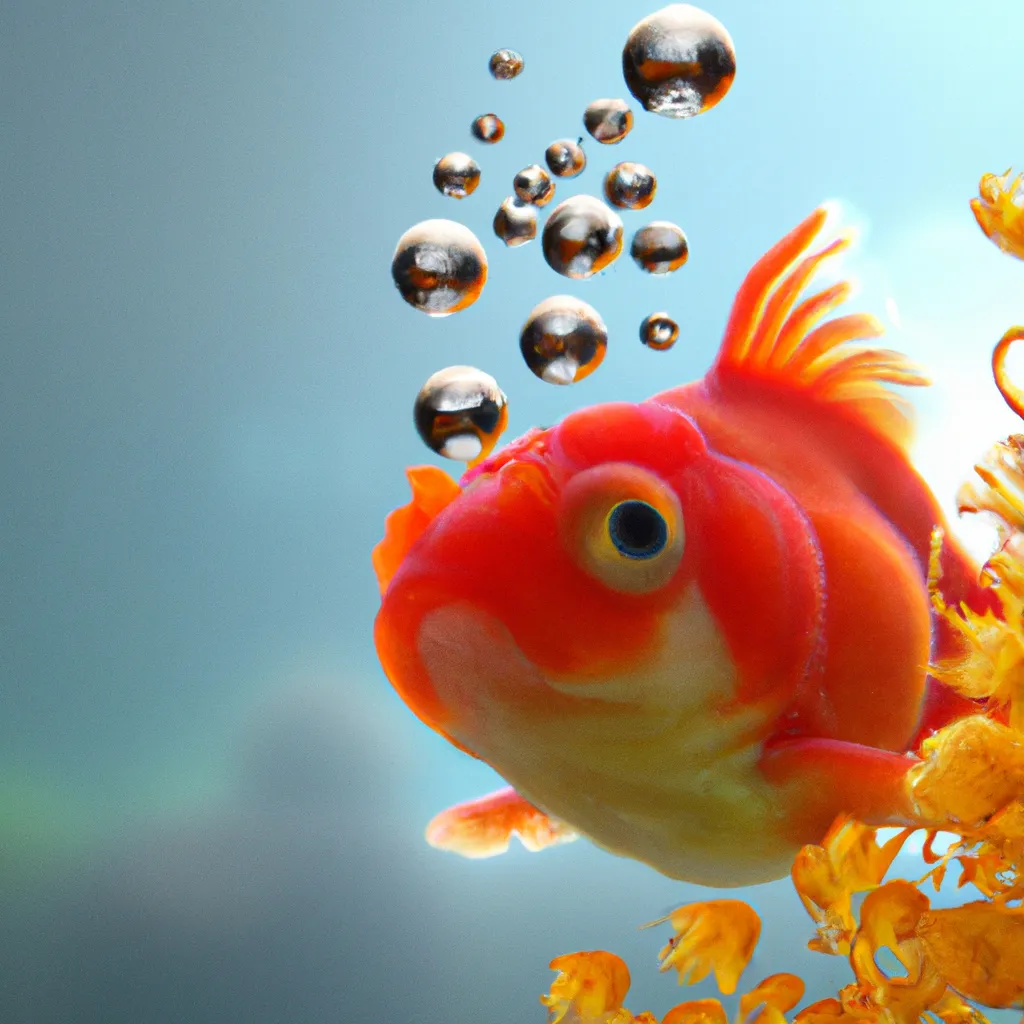 one, cute, fat white, goldfish swimming in a transp... | OpenArt