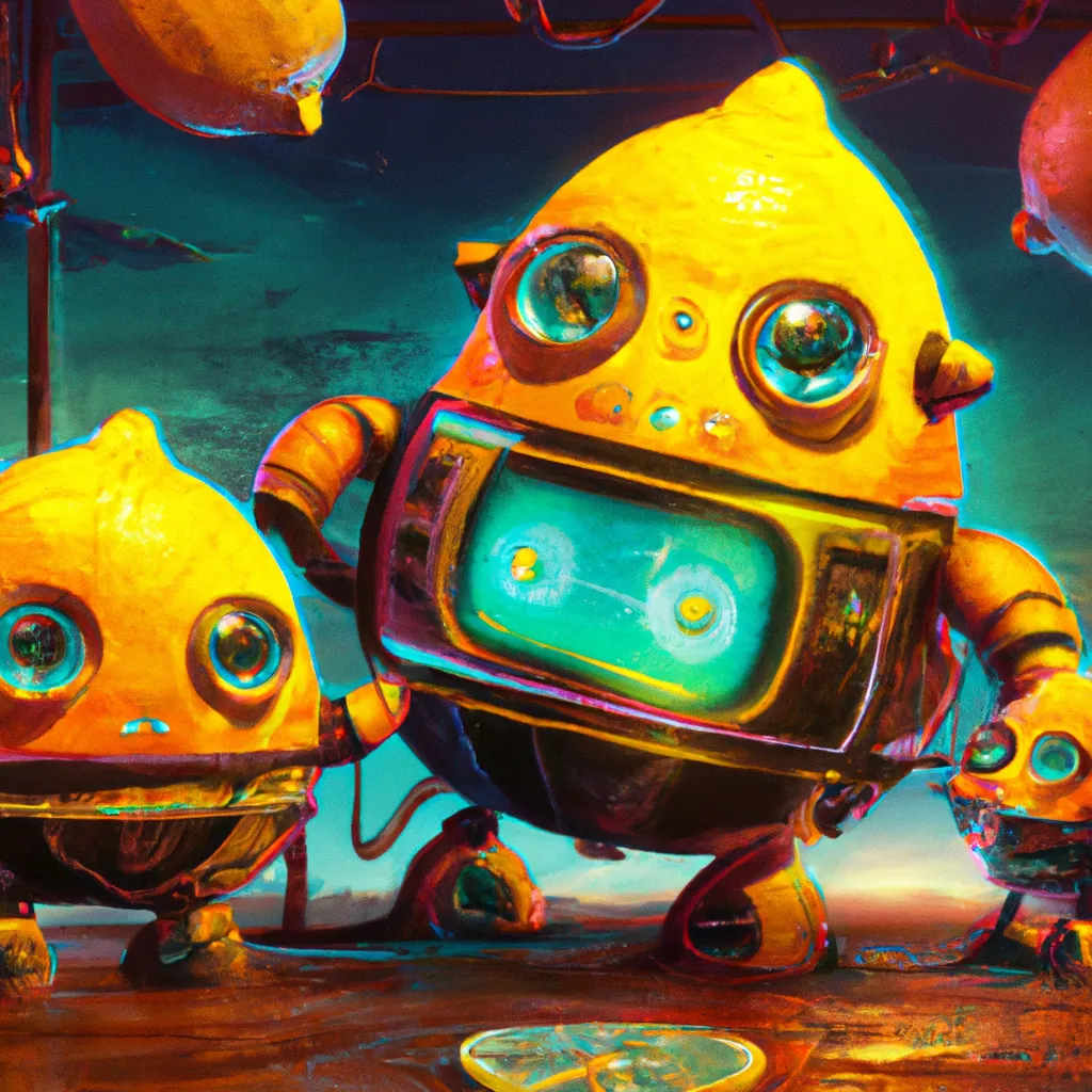 the cute lemon Familly character big robots underwat... | OpenArt