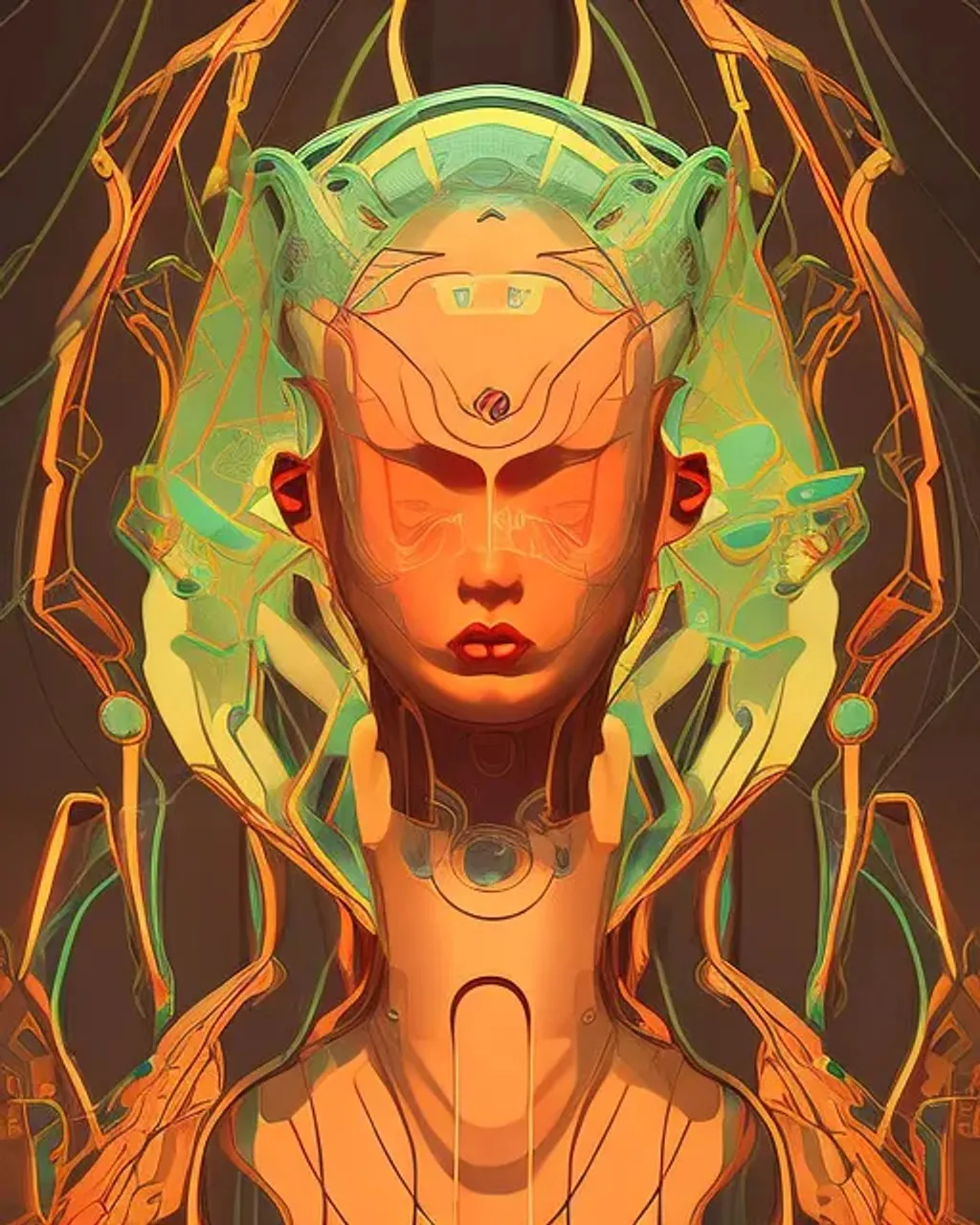 ultra detailed, beautiful female android in tears, c... | OpenArt