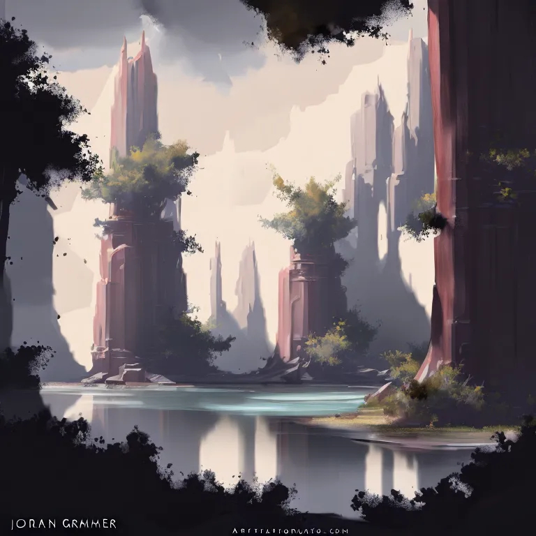 environment landscapes concept art by jordan grimmer... | OpenArt