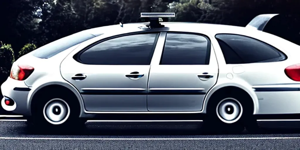 a car running on a plate