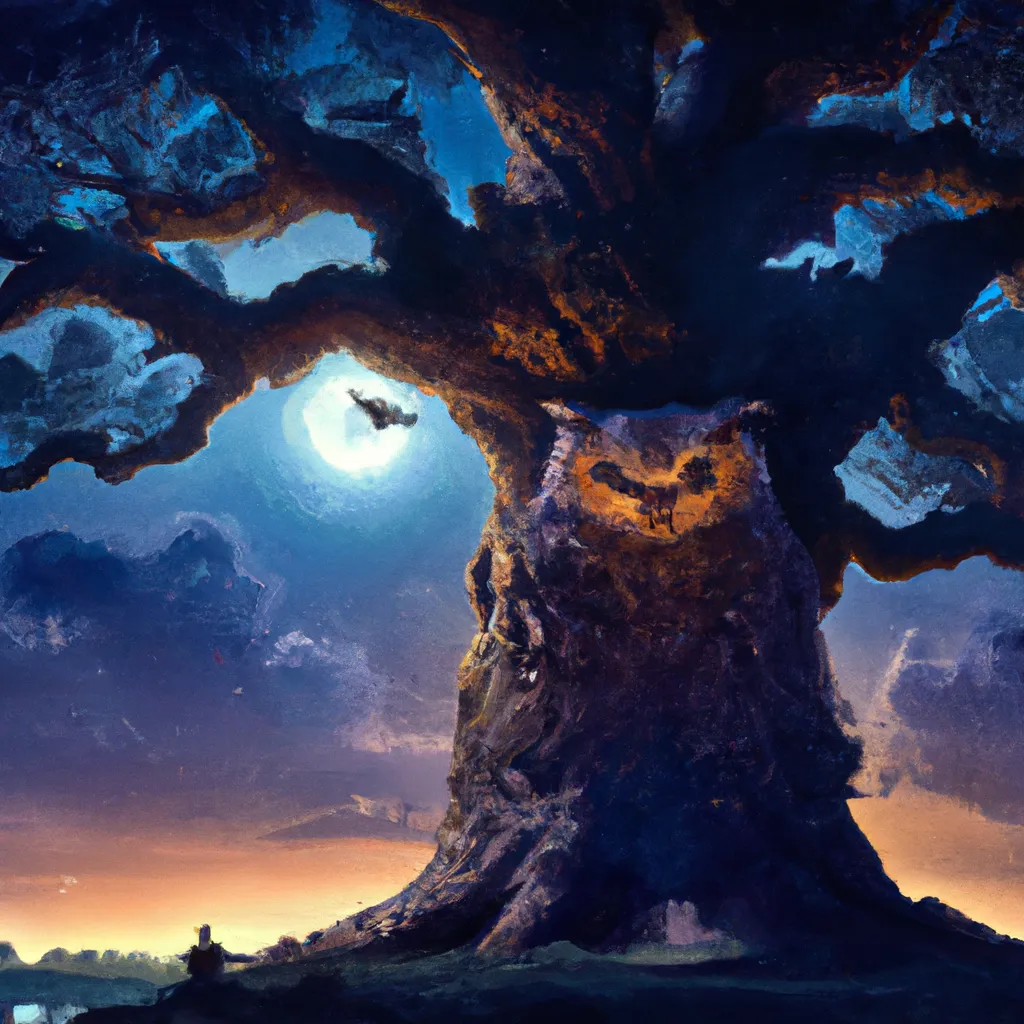 digital art of a magical oak tree, majestic, giant,... | OpenArt