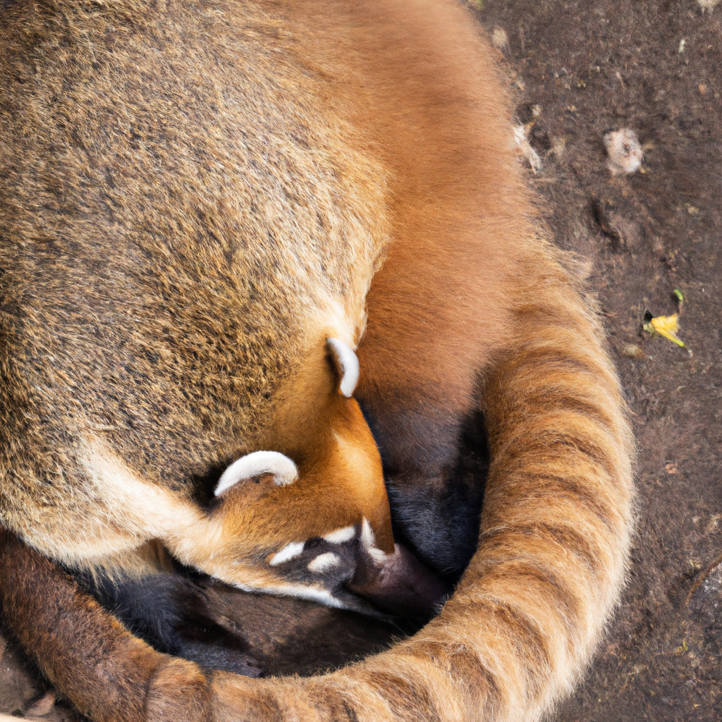 a coati is sleeping curled up | OpenArt