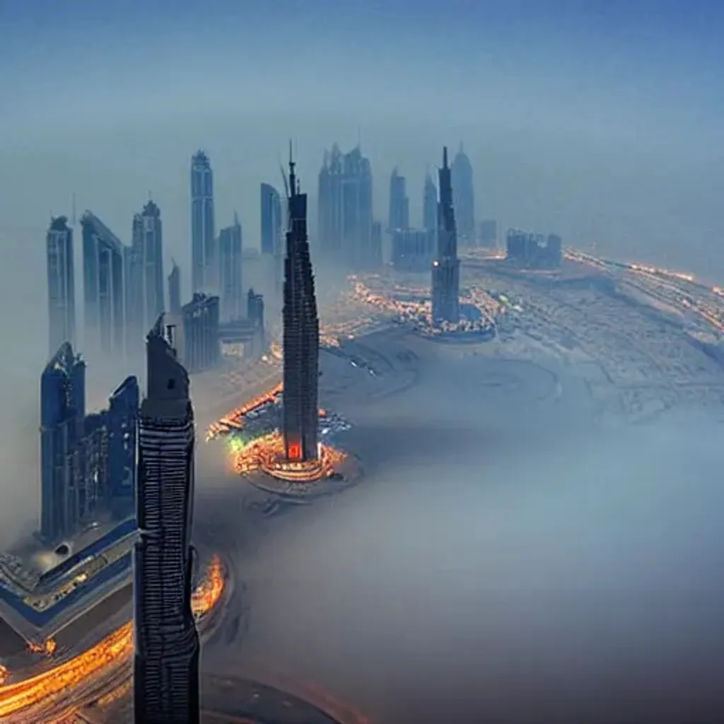 Dubai Skyline In A Fog Hyperrealistic Photo View Fr OpenArt dubai-skyline-in-a-fog-hyperrealistic-photo-view-fr-openart