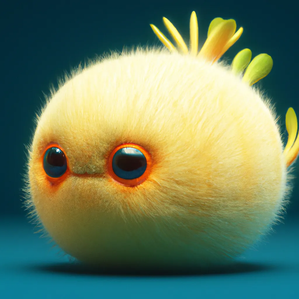 cutest extra fluffy 3d Lemon creature on earth with... | OpenArt