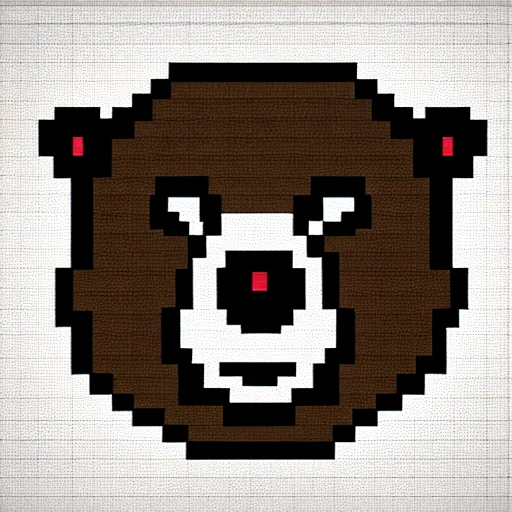 pixel art, bear, centered, smooth, vector illustration | OpenArt