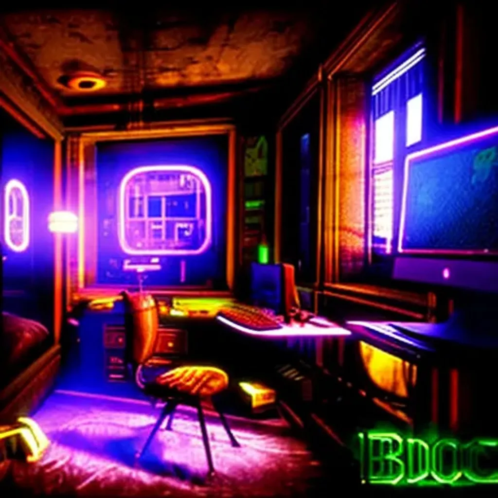bioshock's rapture in neons in a fort frolic, bedroo... | OpenArt