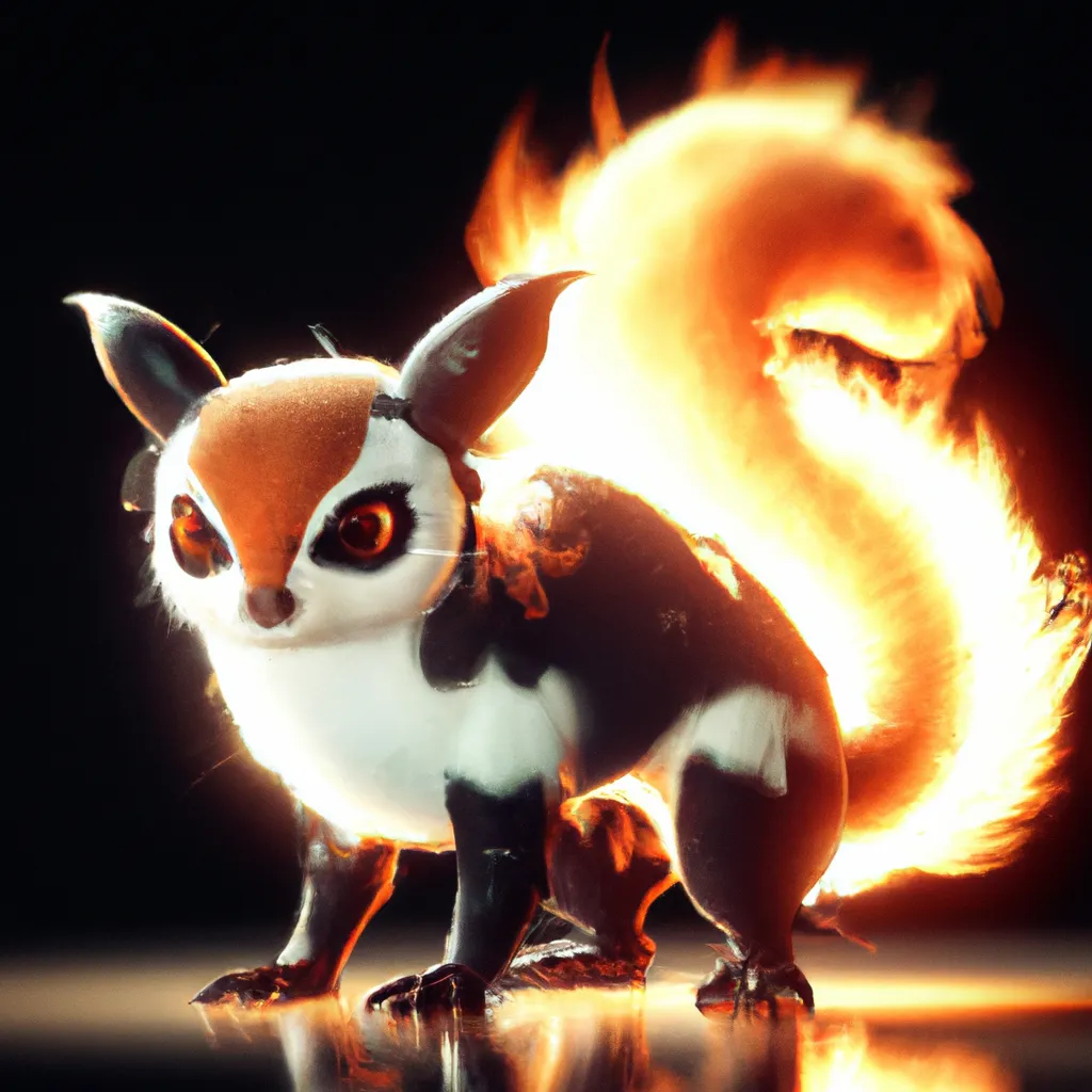 fire/ghost type spotted skunk, skunk pokemon, cute p... | OpenArt