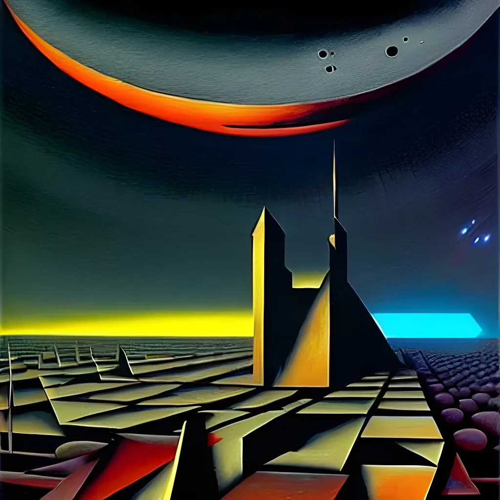 Star wars! Impressive cubism Oil painting matte pai... | OpenArt