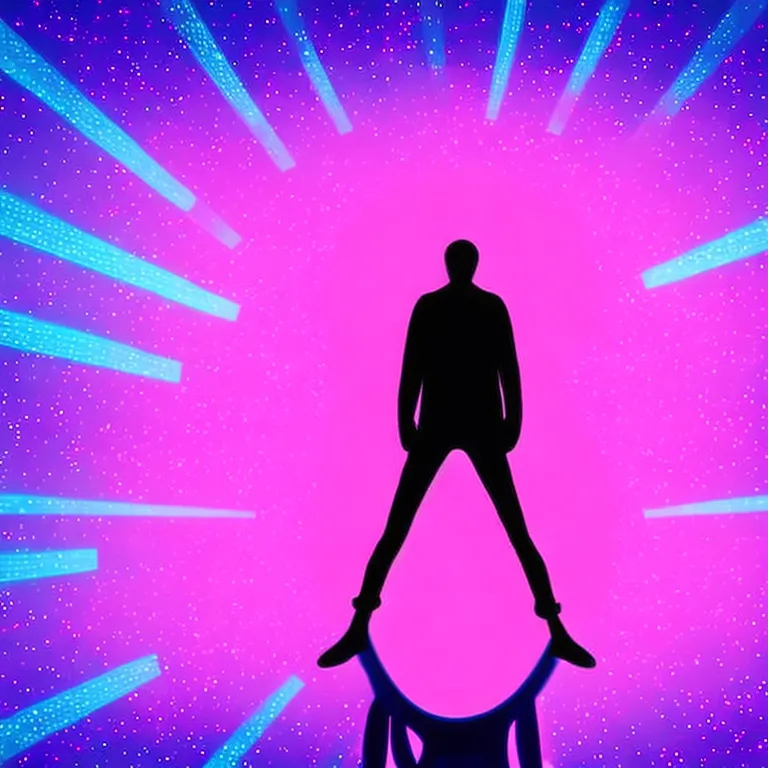 man inside of an infinity mirage. synthwave. | OpenArt