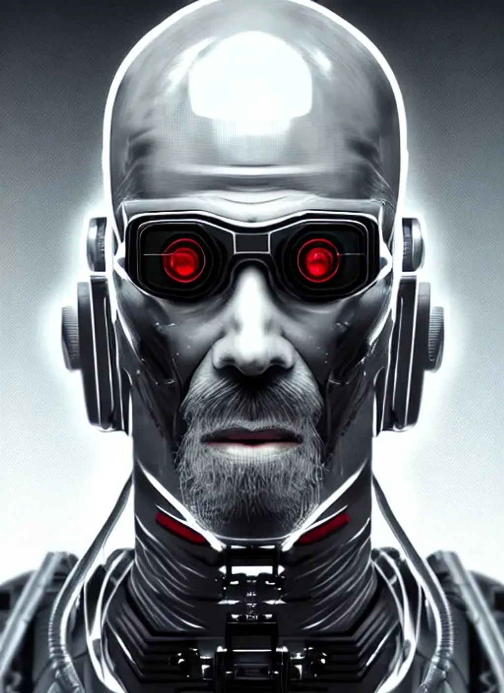Extremely detailed portrait of cyberpunk old roboti... | OpenArt