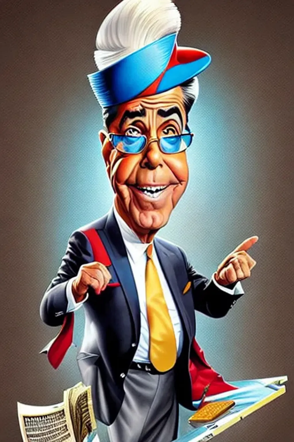 Jerry Lewis caricature by Tiago Hoisel and Moebius,... | OpenArt