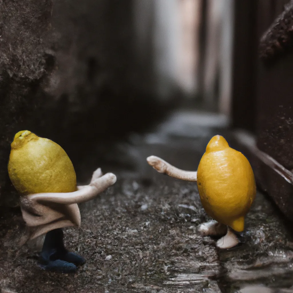A Photo of a Anthropomorphic Lemon standing in a all... | OpenArt