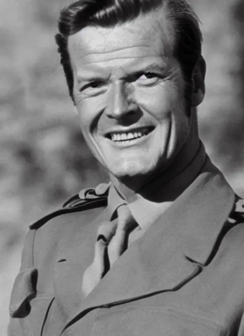 Photograph of Roger Moore as a soldier in World War... | OpenArt