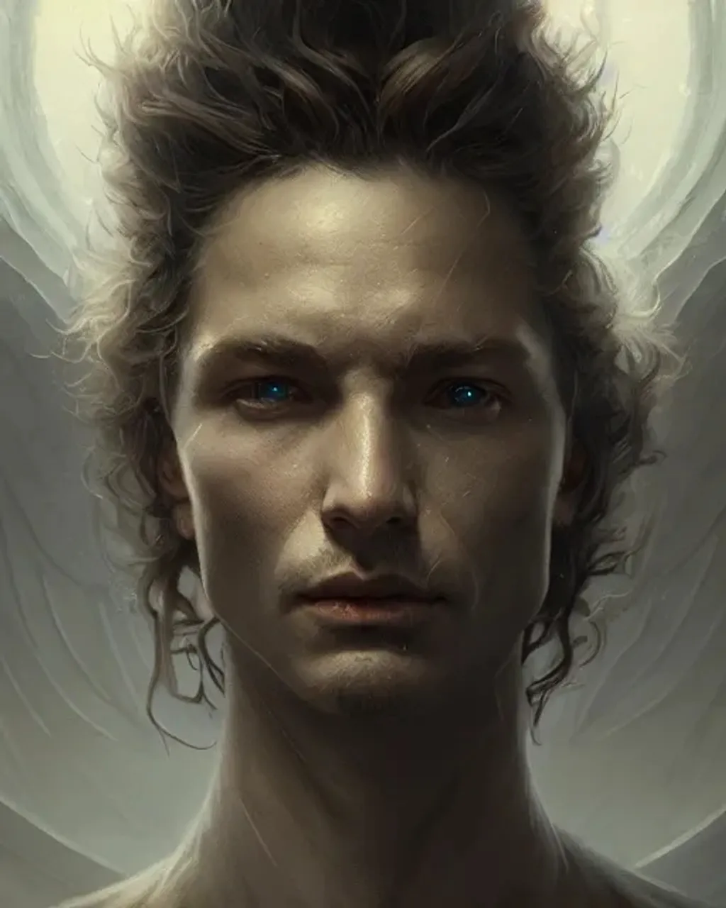 Hyperrealistic painting of an adult angel daytime, b... | OpenArt