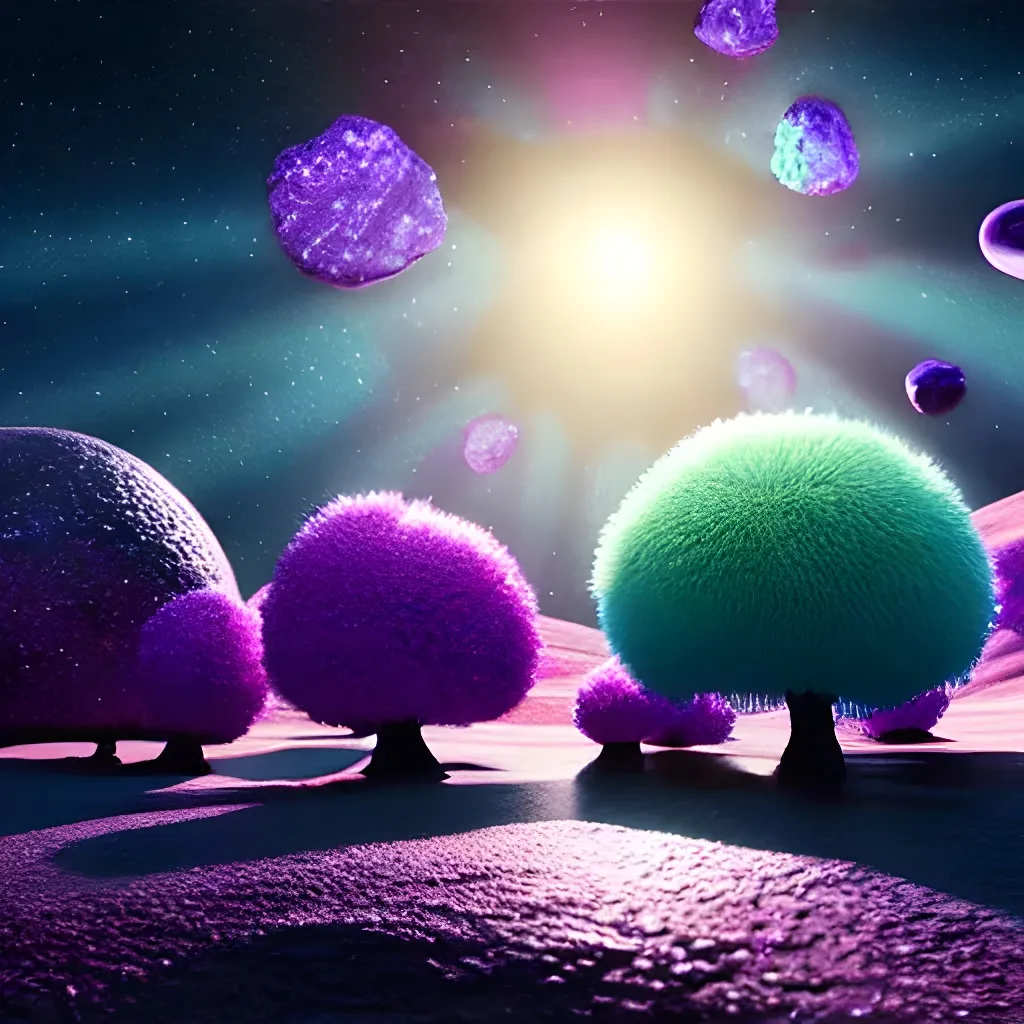 a landscape oil painting of a whimsical alien crysta... | OpenArt