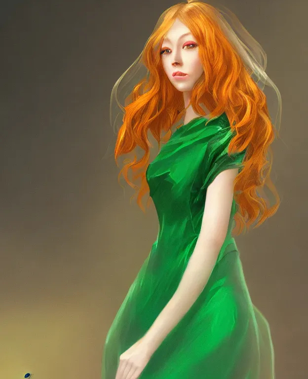 detailed ethereal portrait gorgeous ginger woman wea... | OpenArt