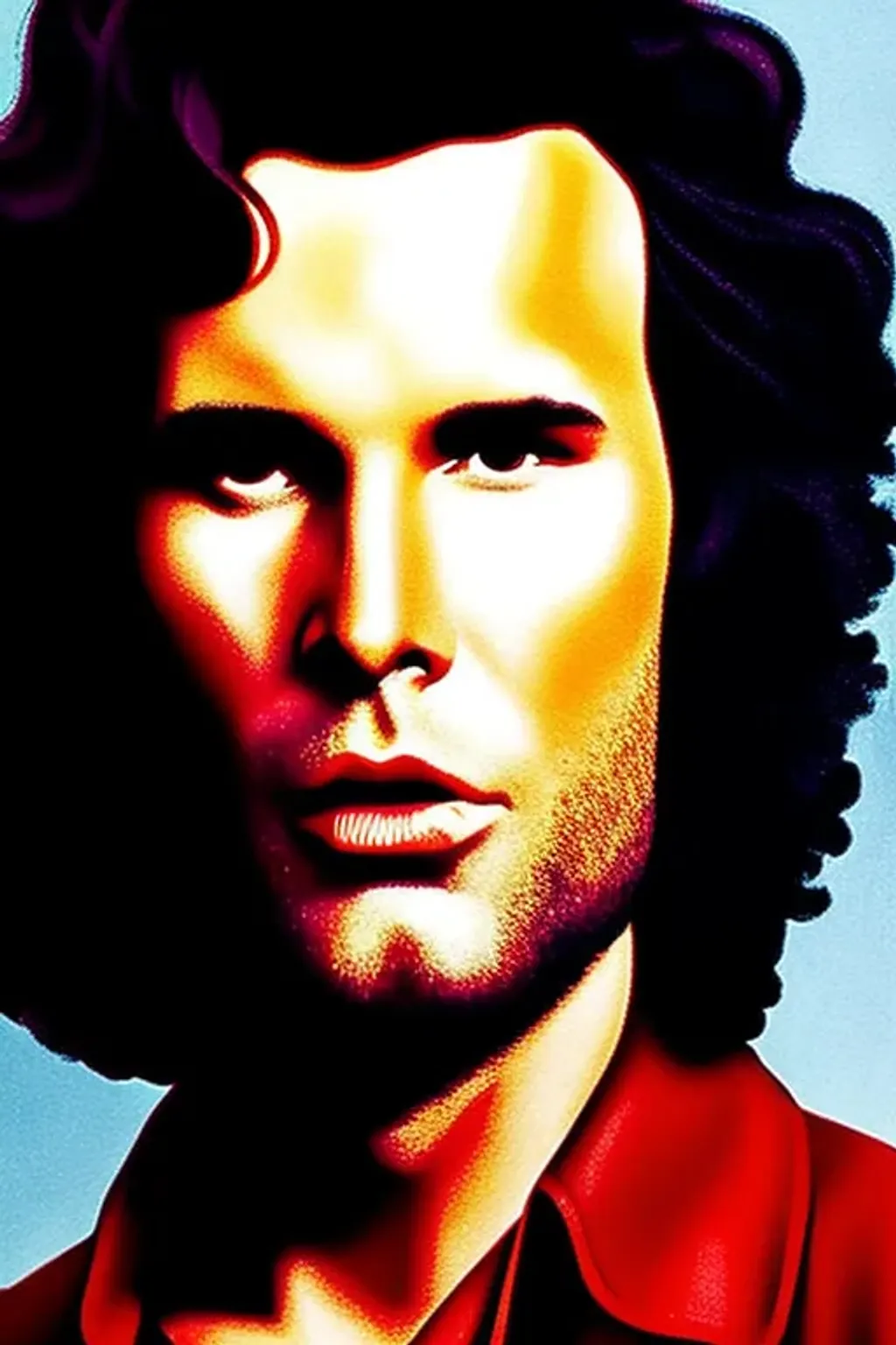 a caricature of xy8 Jim Morrison big head with big c... | OpenArt