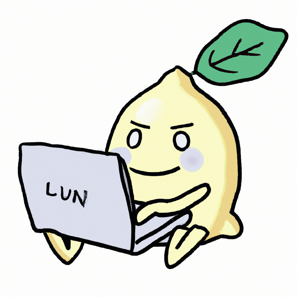 Cute lemon with kawaii face typing on a computer, si... | OpenArt