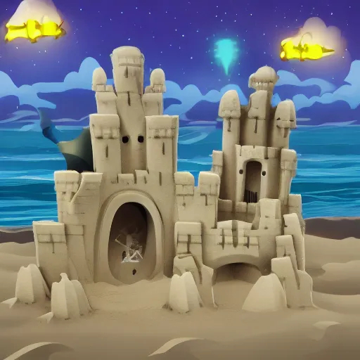 [phantom] ghost corruption ghost sand castle entity.... | OpenArt