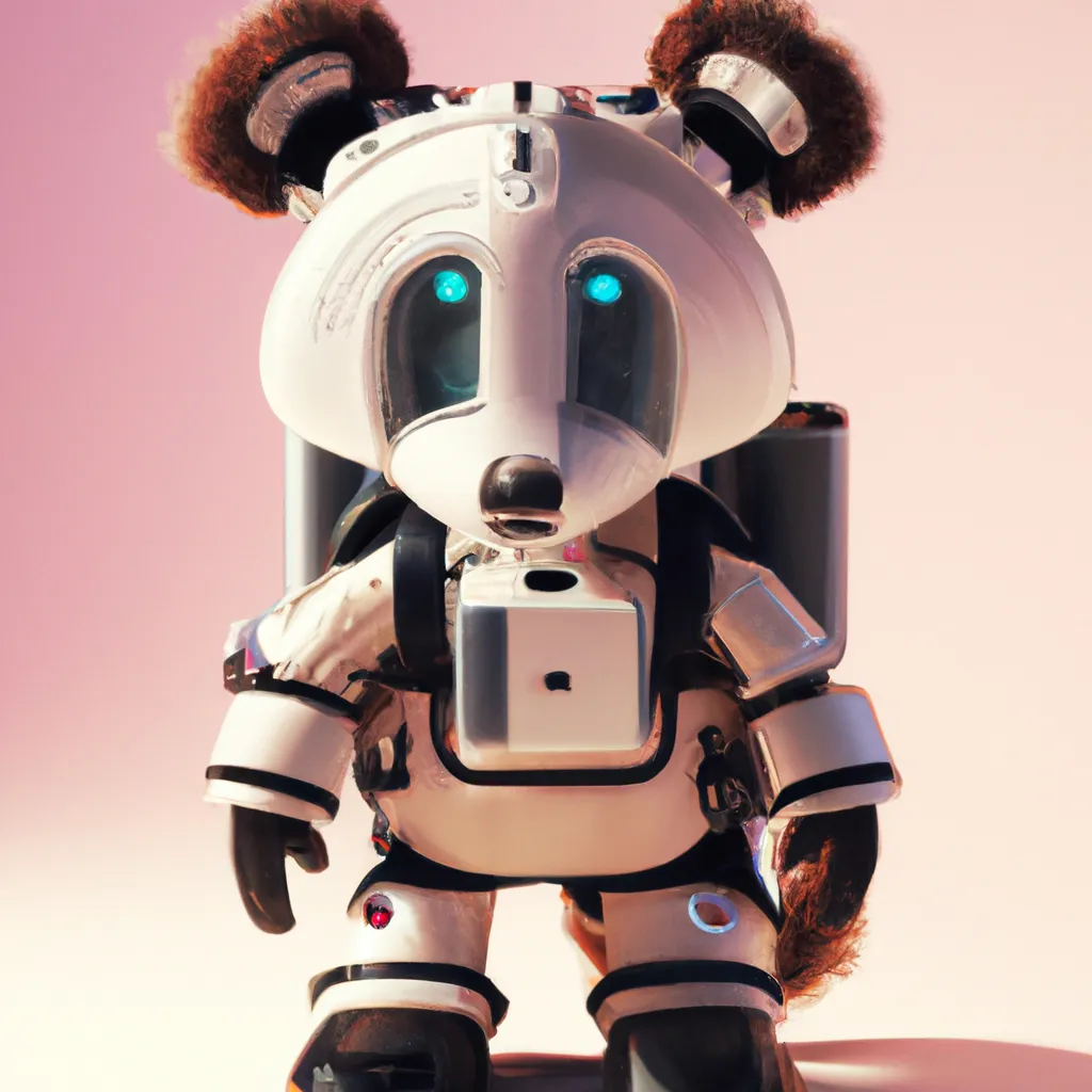 photograph of a robot raccoon designed by Dieter Ram... | OpenArt