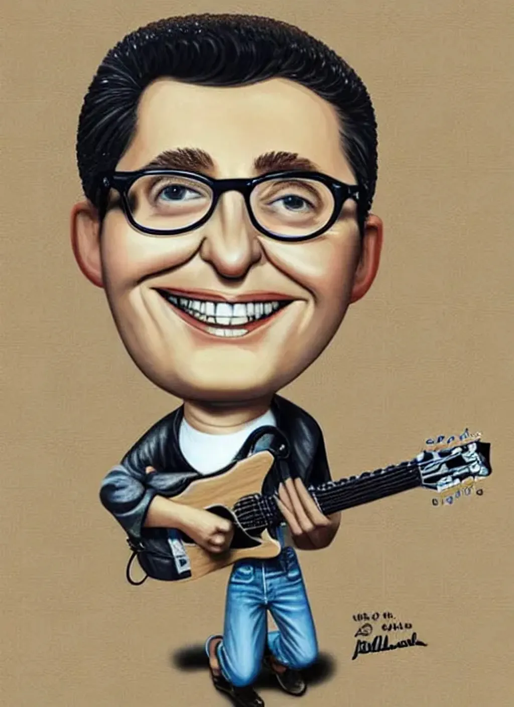 Draw a black and white picture of Steve Martin weari... | OpenArt