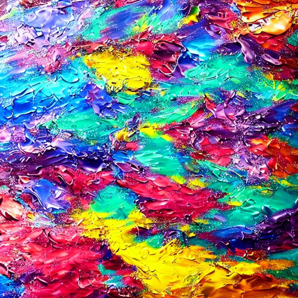 vivid metallic oil painting 3D looking with fresh co... | OpenArt