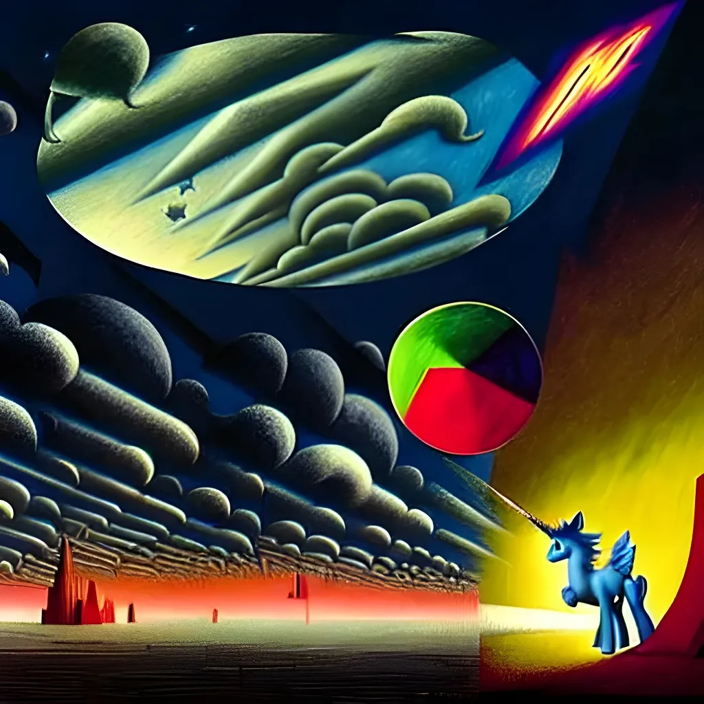 My little pony! Impressive cubism Oil painting matt... | OpenArt