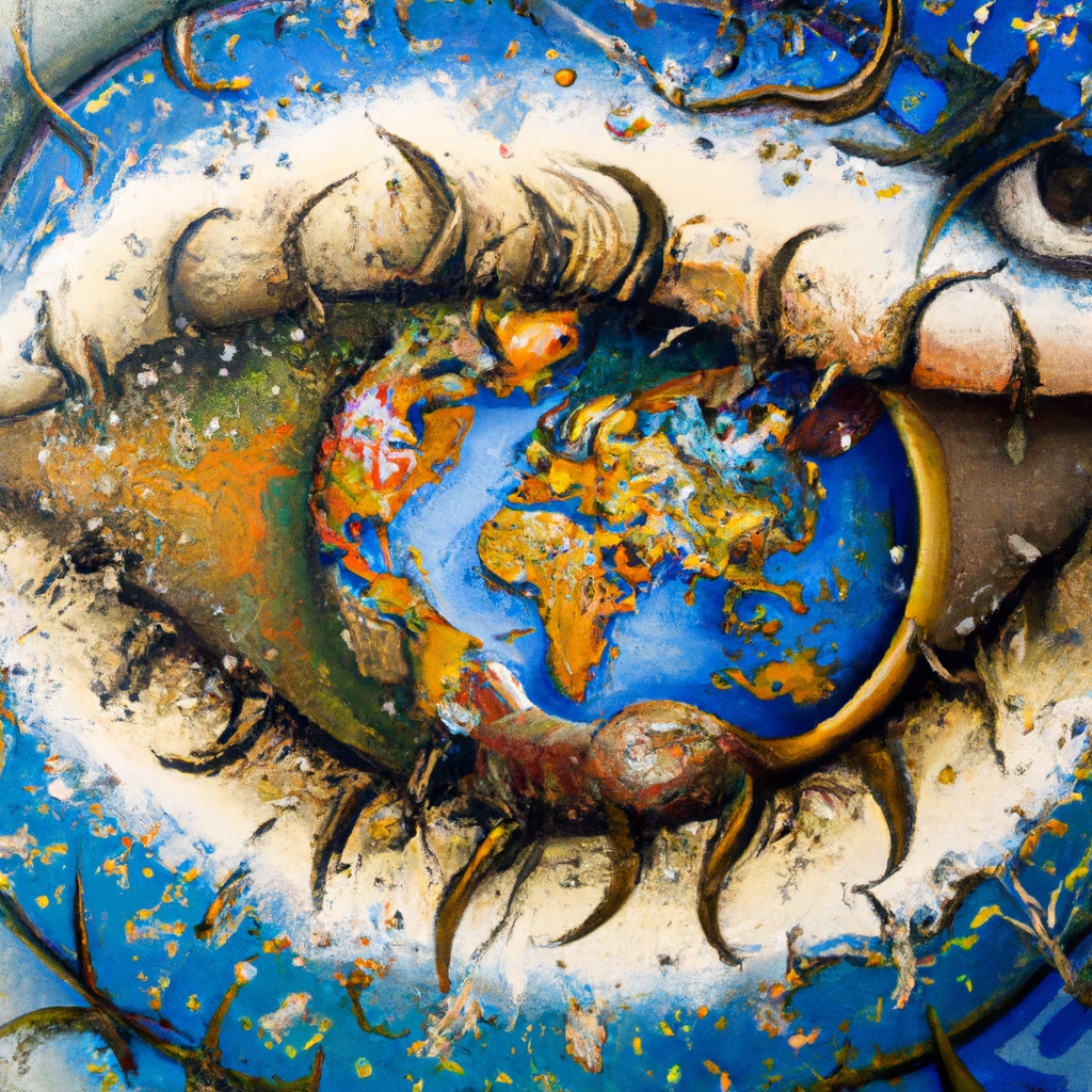 World, a sharp, detailed, textured oil painting by S... | OpenArt