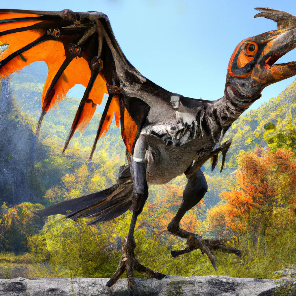 a dinosaur-bird chimera look similar to a wolf. Snai... | OpenArt