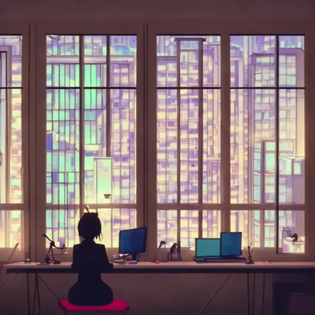 The Author stands in front of his desk. On the desk,... | OpenArt