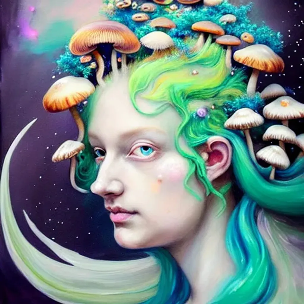 rococo portrait by Ryan Hewett, Beautiful mermaid wi... | OpenArt