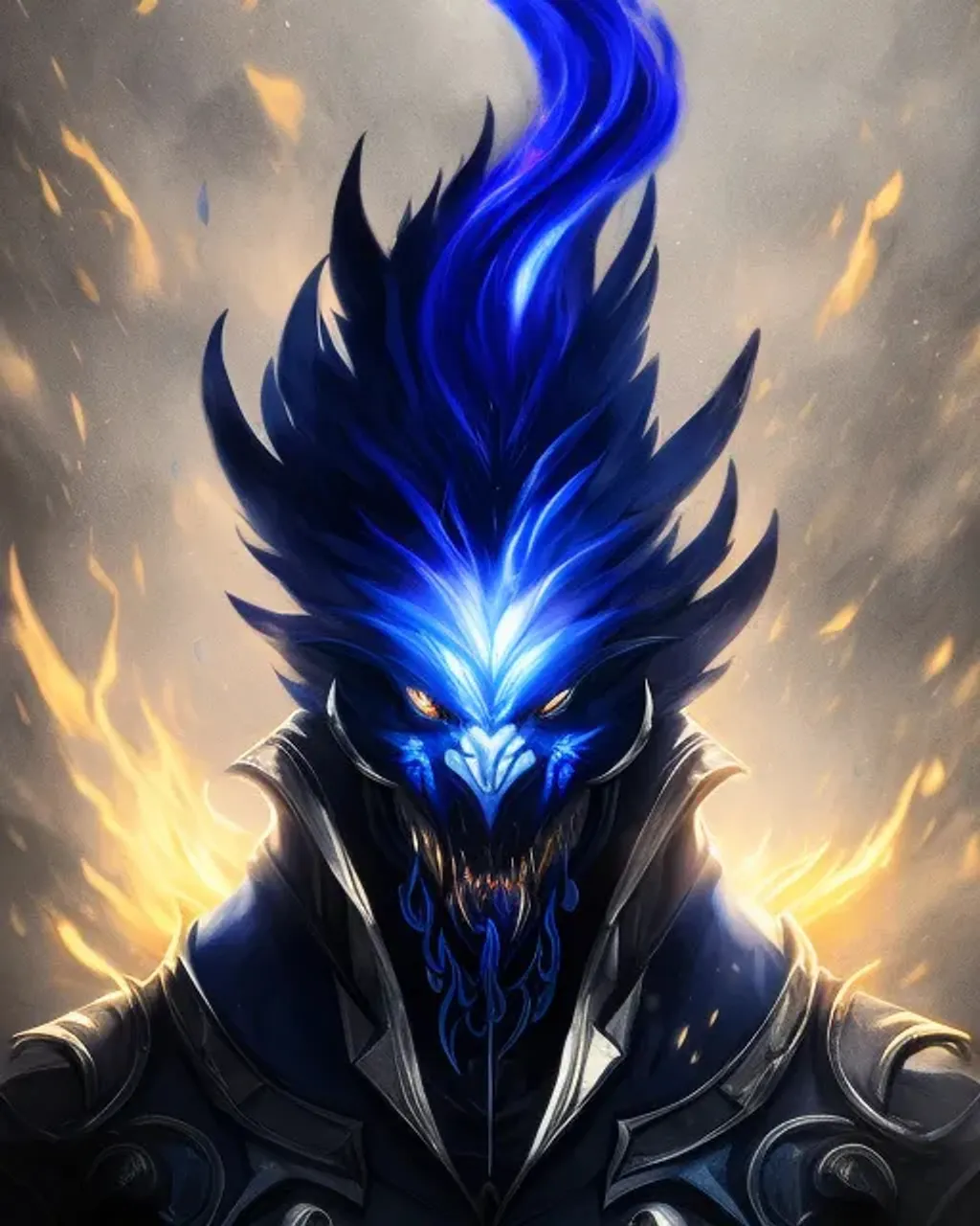 a fancy portrait of a monstrous character covered in... | OpenArt