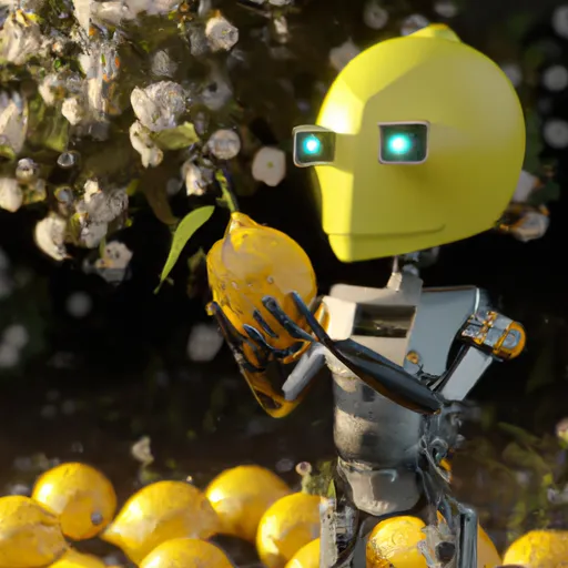 lemon character robot flowerpunk dystopian blender l... | OpenArt