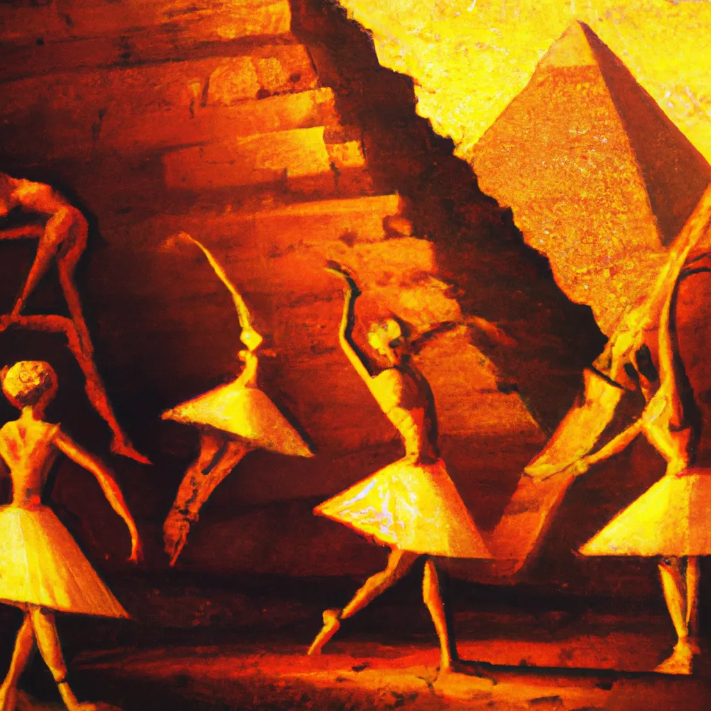 detailed painting of ballerinas dancing in the pyram... | OpenArt