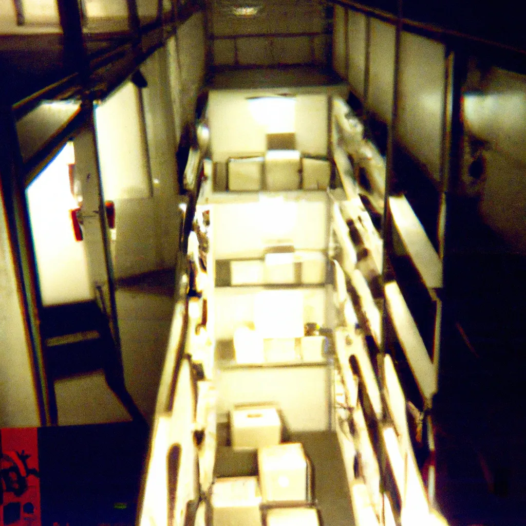 1993 disposable camera photograph of a giant whareho... | OpenArt