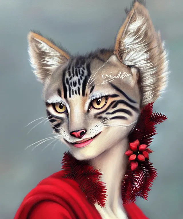 Felinoid lady fursona, attractive, elegant, confiden... | OpenArt