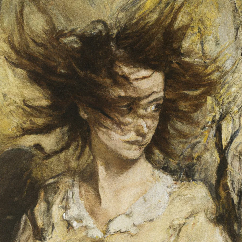 Girl With Messy Hair, 1880, by Salvadore Dali