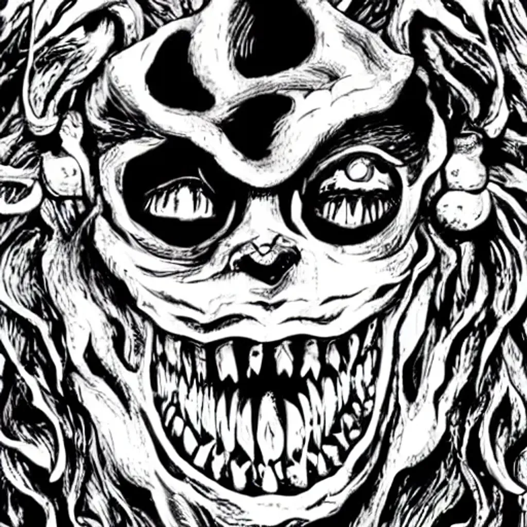 A monster with seven heads, grotesque, vile, fierce,... | OpenArt