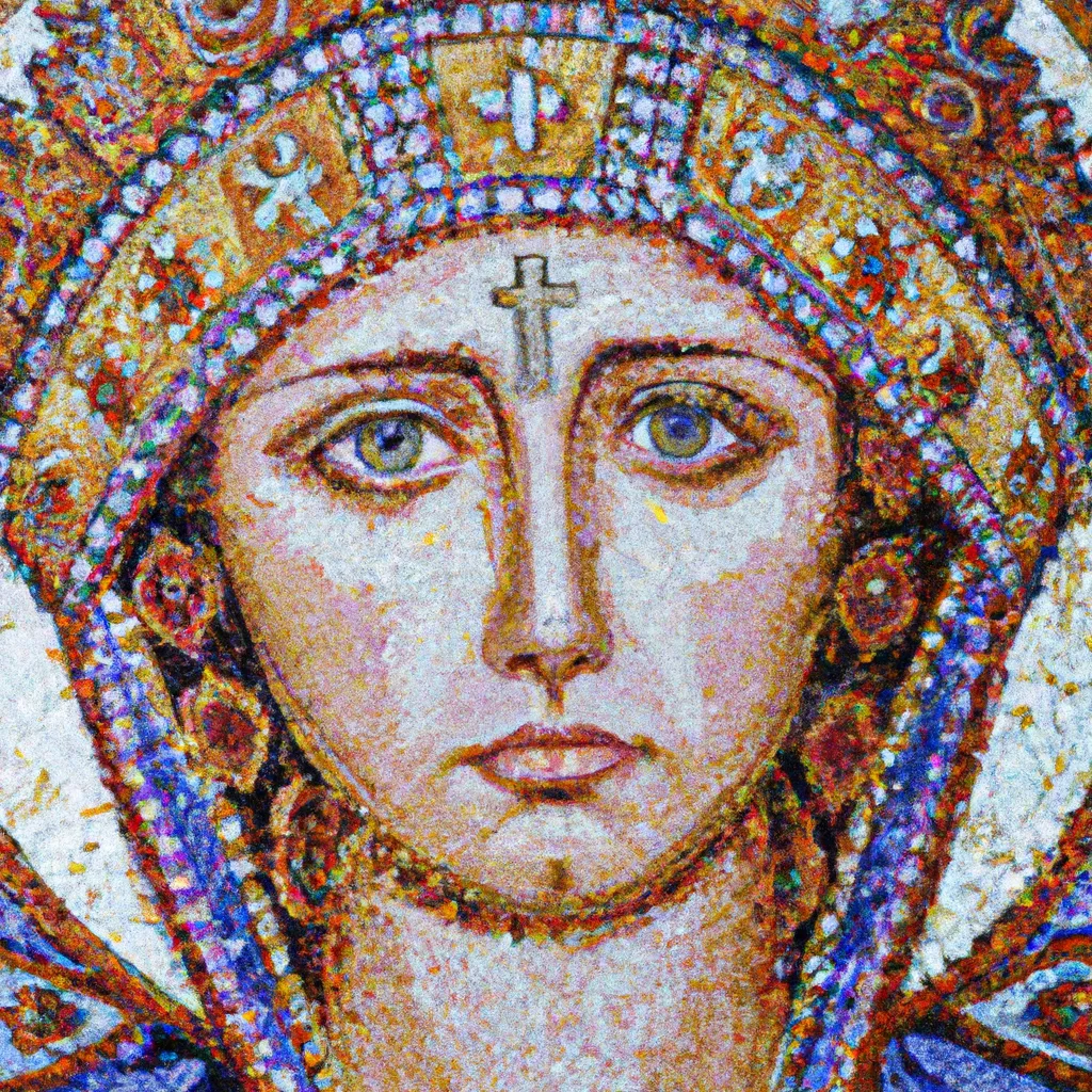Mosaic Painting of a beautiful Russian Byzantine Emp... | OpenArt