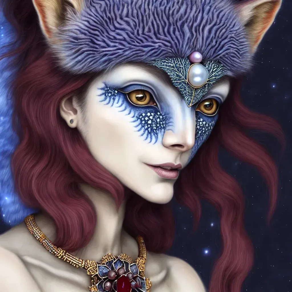 humanoid lady fursona, Felinoid, by Amanda Sage, rya... | OpenArt