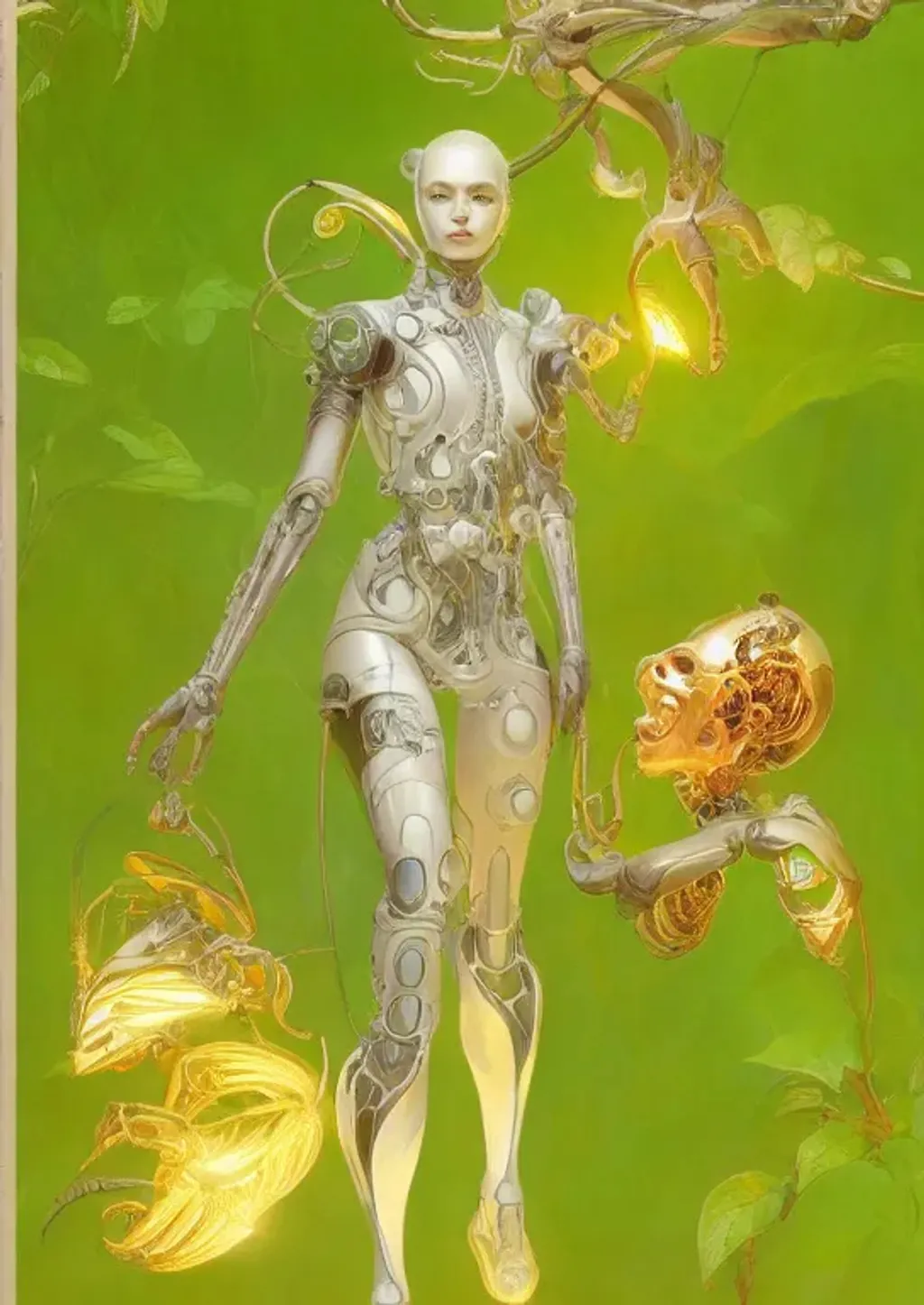 organic cyborg, Japanese, diffuse lighting, fantasy,... | OpenArt