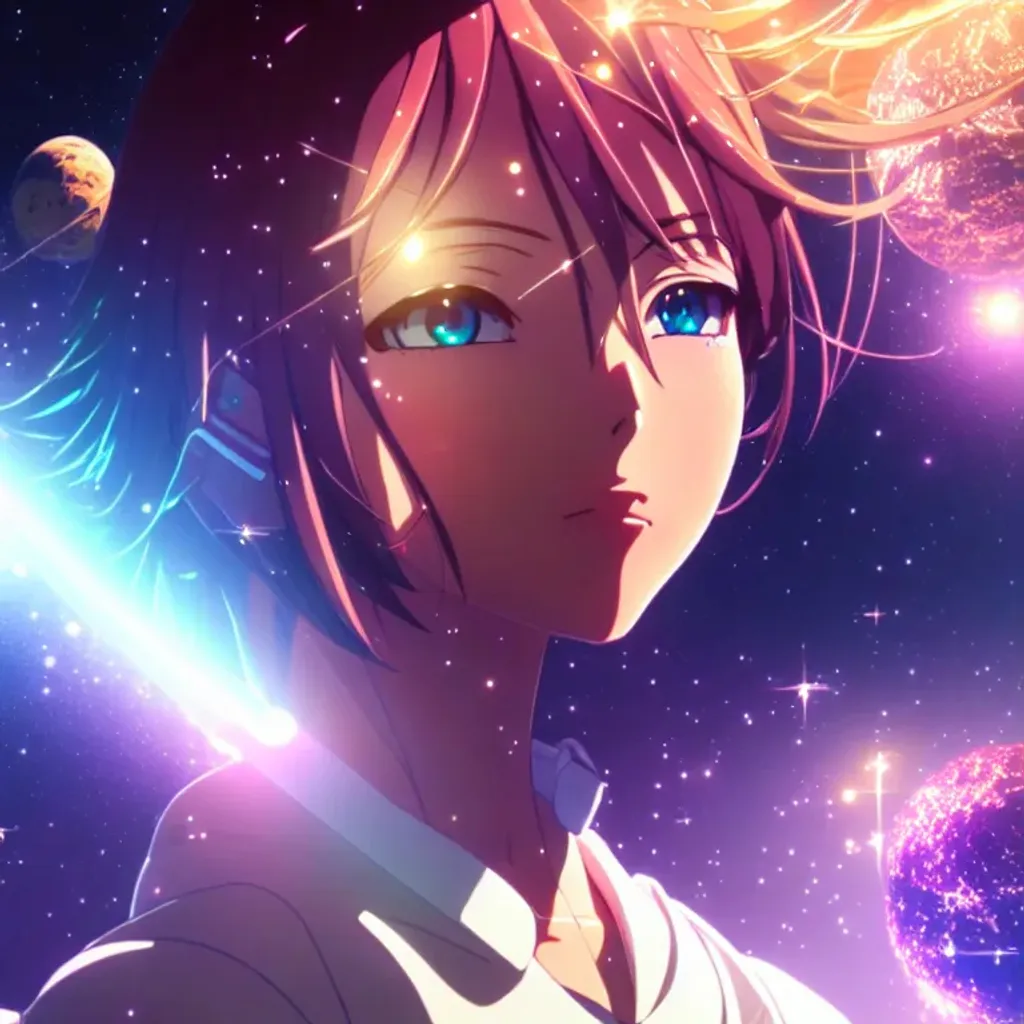 a girl in outer space, high quality, detailed face,... | OpenArt