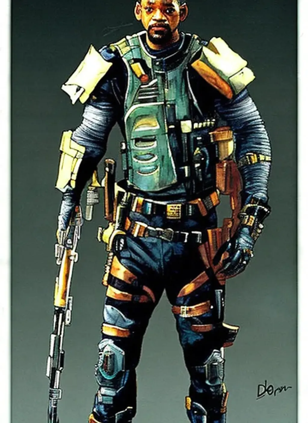 Will Smith as a bounty hunter, sci-fi inspired armou... | OpenArt
