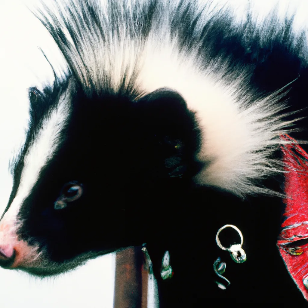 an skunk dressed as a punk, photograph by anton corbijn | OpenArt