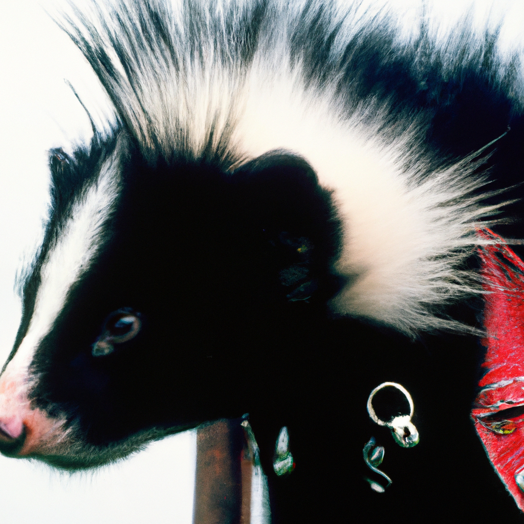 an skunk dressed as a punk, photograph by anton corbijn | OpenArt