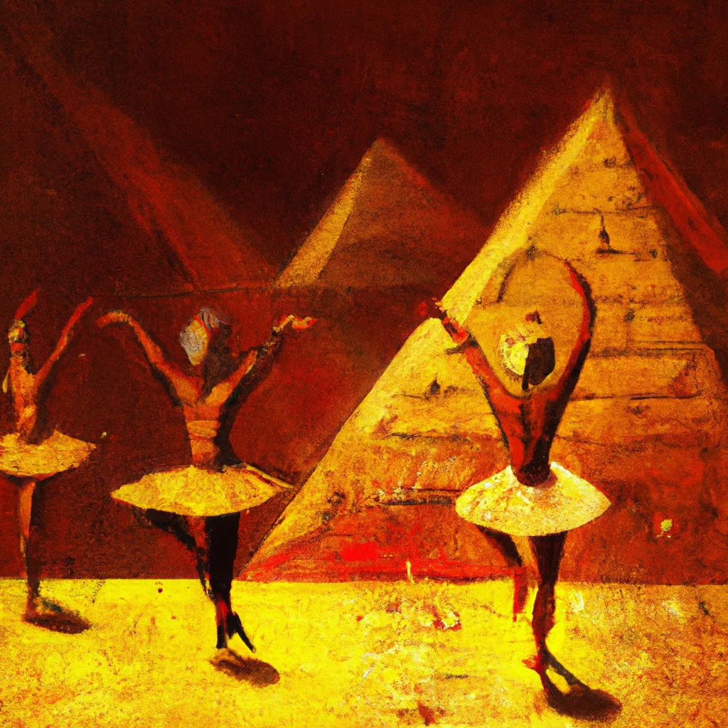 detailed painting of ballerinas dancing in the pyram... | OpenArt