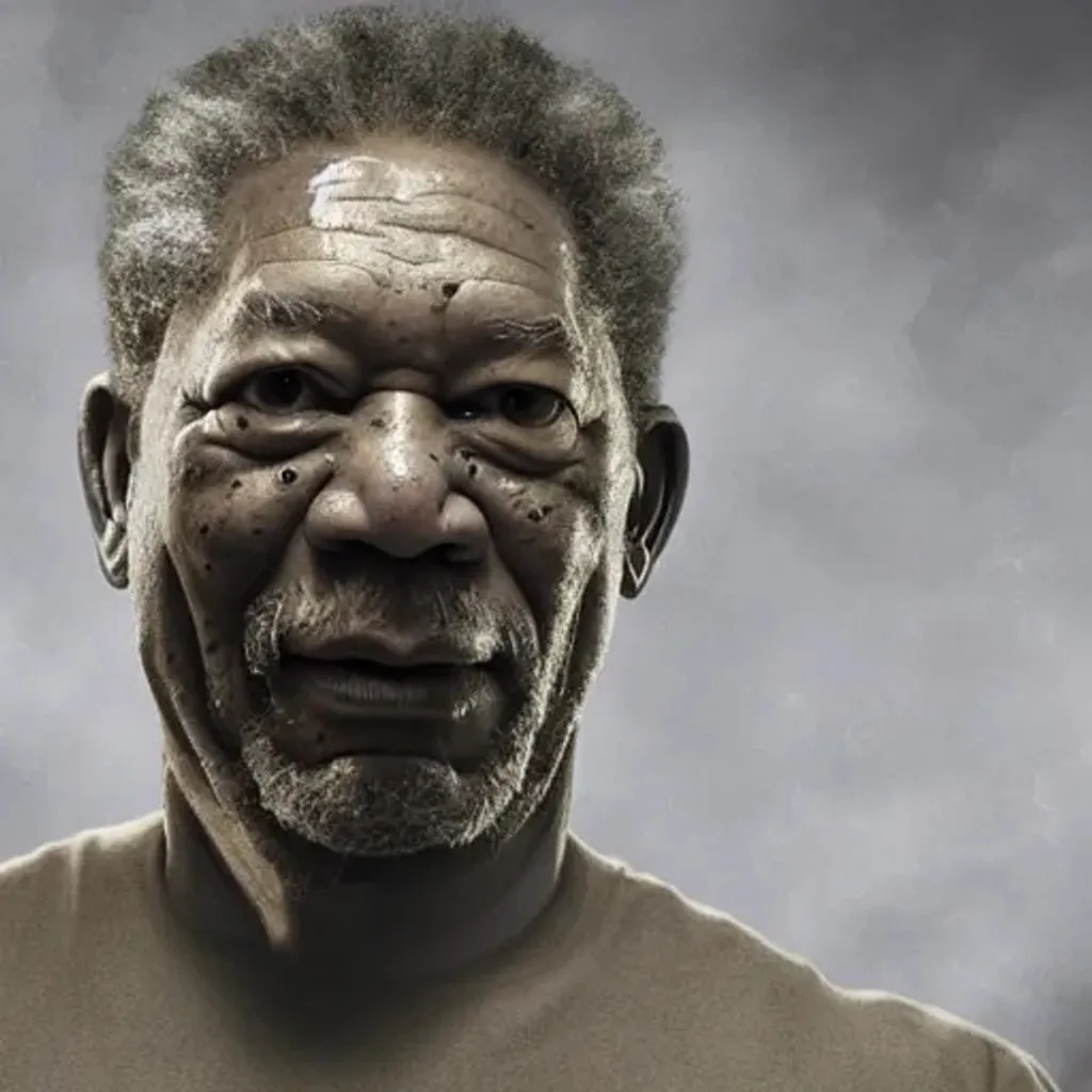 Morgan Freeman as a dangerous alien, angry, 4K, 8K,... | OpenArt