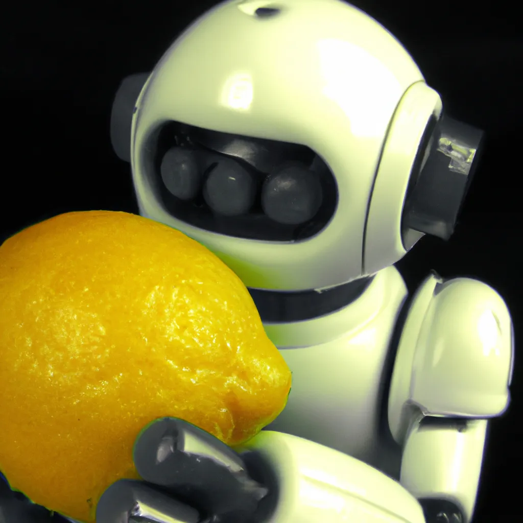 little lemon robot, close up, two tone, fourier seri... | OpenArt